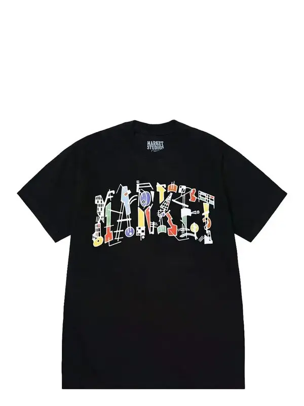 MARKET Work Of Arc Graphic-print T-shirt - Black