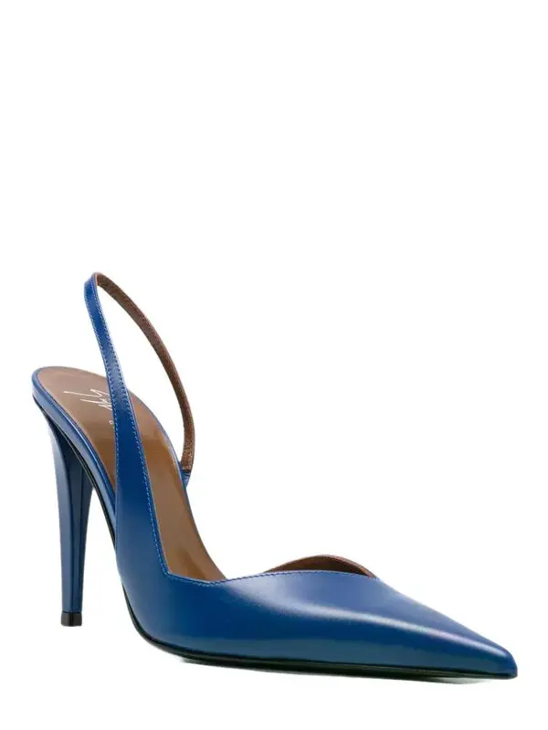 GIUSEPPE ZANOTTI Desideria Pointed-toe Slingback Pumps - Blue