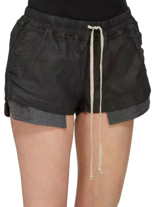 Rick Owens Layered Drawstring Shorts - Black