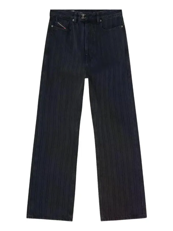 DIESEL® Relaxed Fit Straight Leg Jeans - Black