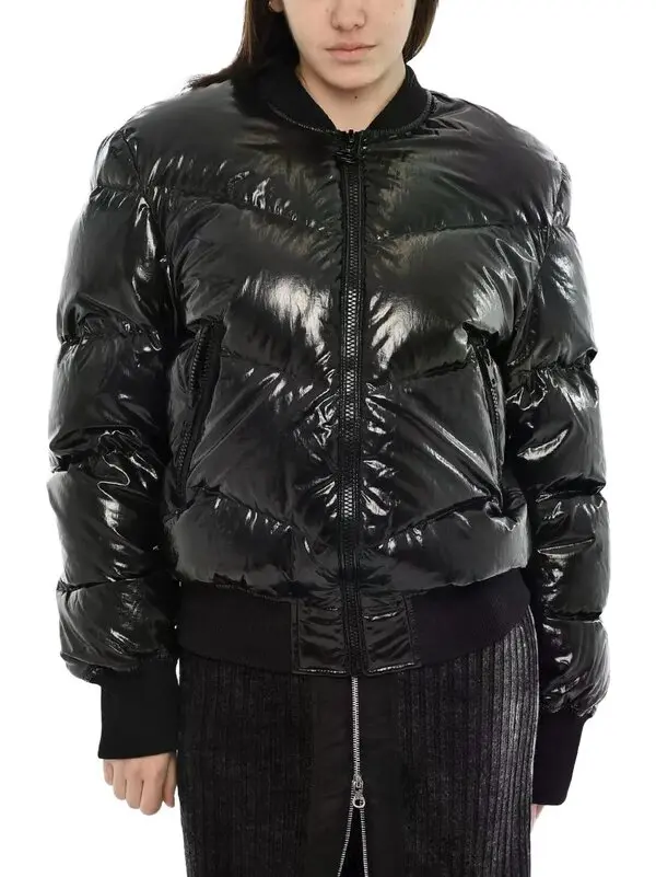 DIESEL® Quilted Zip-up Jacket - Black