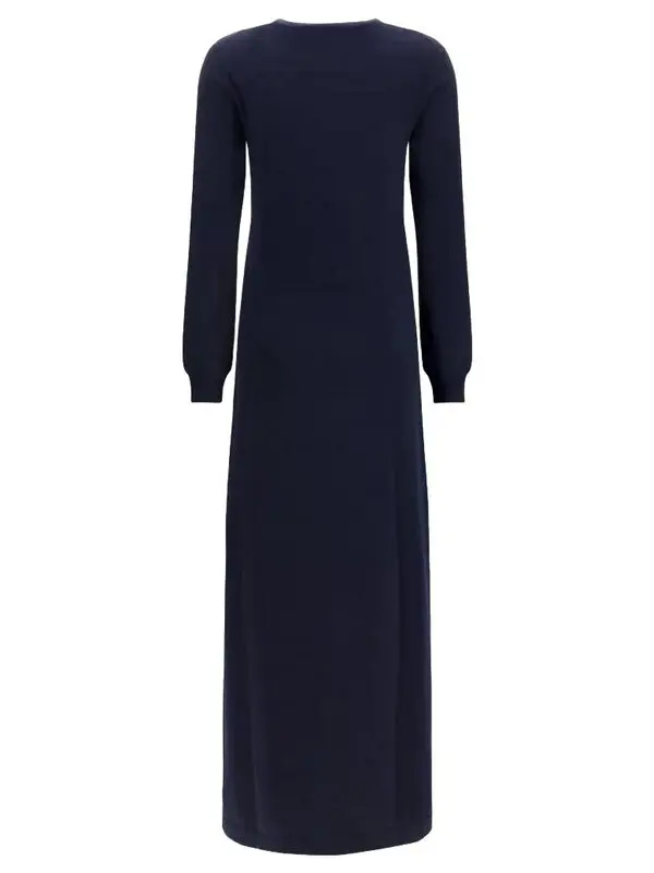 Malo Long-sleeve Maxi Dress - Blue