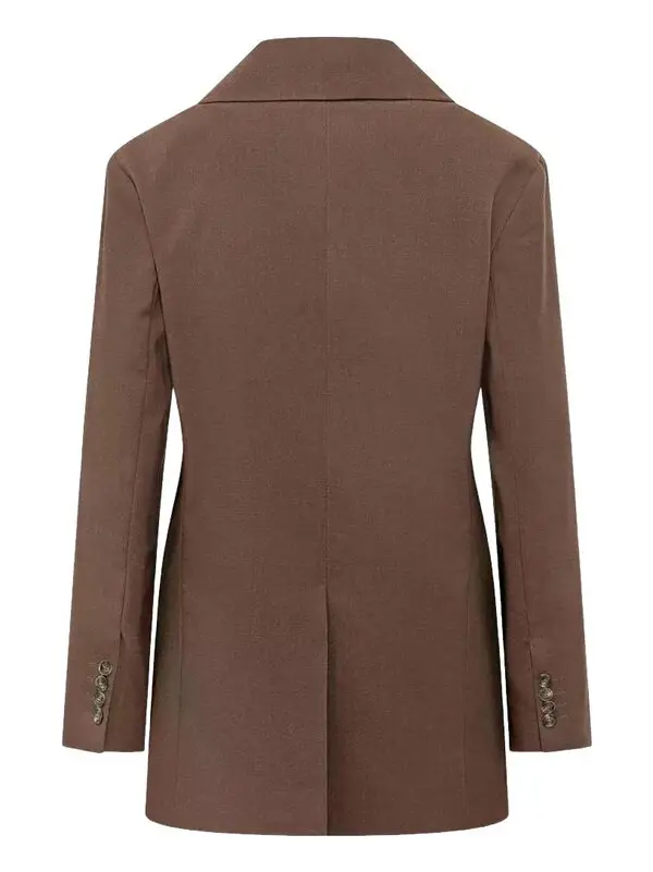 Max Mara Single-breasted Woollen Cloth Blazer - Brown