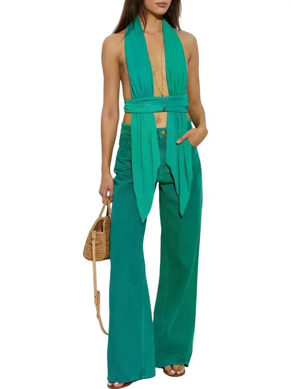 Christopher Esber Draped Halterneck Sleeveless Top - Green