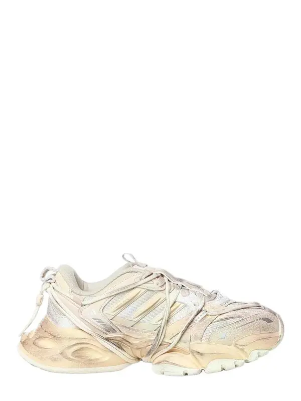 Adidas Distressed Panelled Lace-up Sneakers - Neutrals