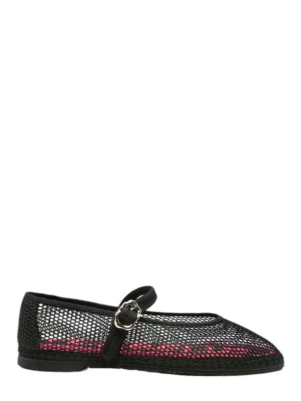 FLABELUS Isabella Mesh Ballet Flats - Black