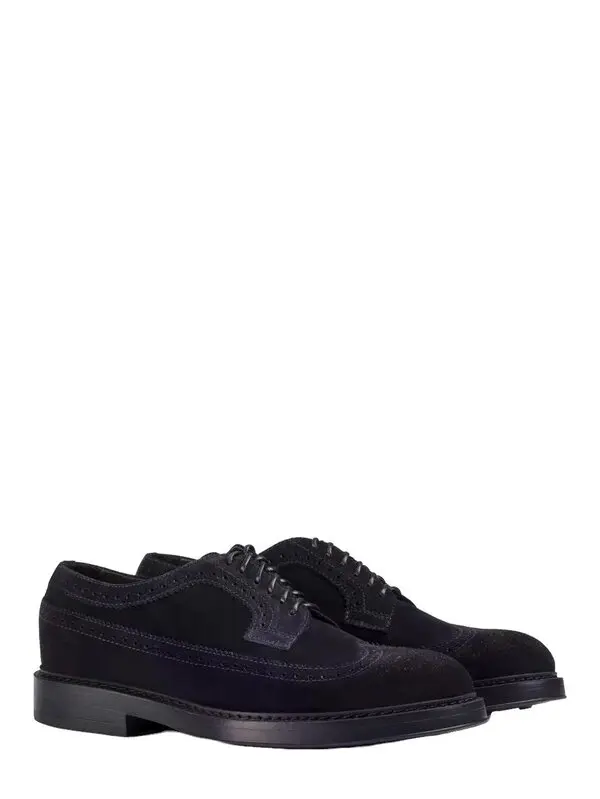 DOUCAL'S Suede Brogue Derby Shoes - Blue