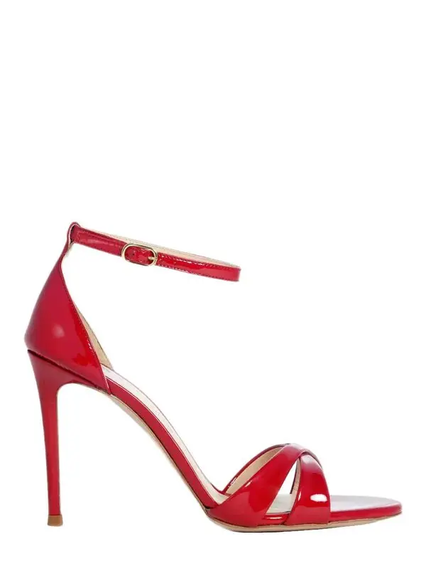 Roberto Festa Taki Patent Leather Stiletto Sandals - Red