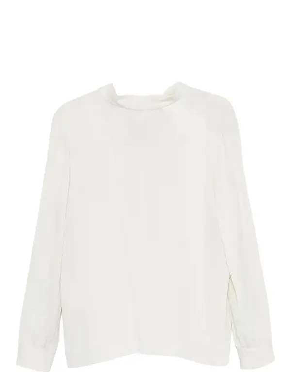Giorgio Armani High-neck Silk Blouse - Neutrals