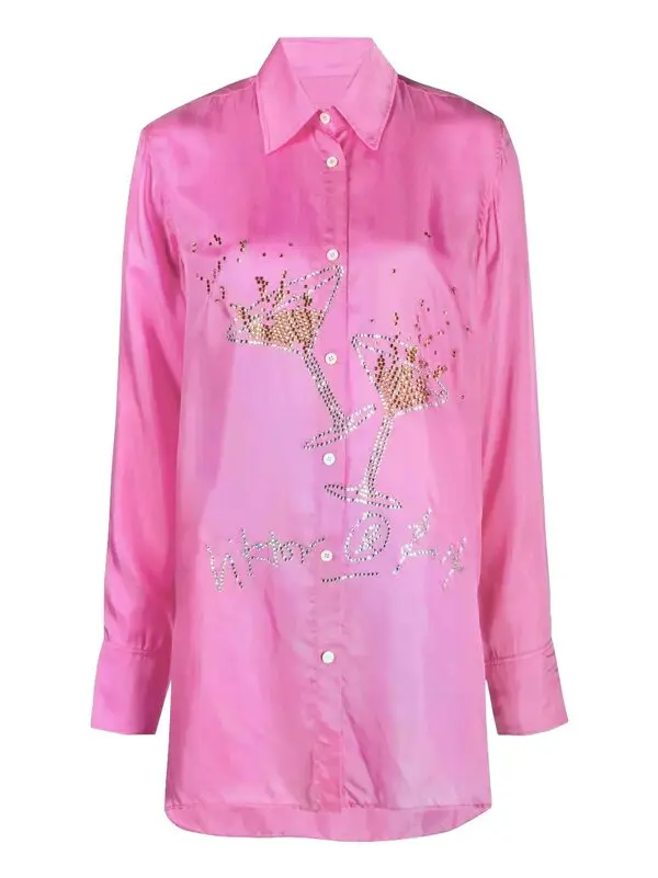 Viktor & Rolf Embellished Martini Glass Shirt - Pink