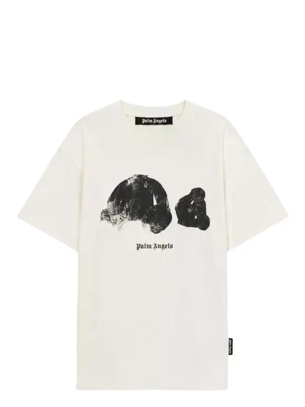 Palm Angels Spray Bear T-shirt - Neutrals