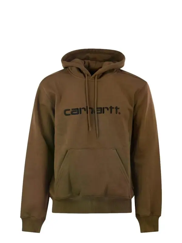 Carhartt Work In Progress Hooded Sweatshirt With Embroidered Logo - Brown