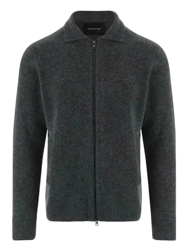 Tagliatore Zip-up Collared Jacket - Green