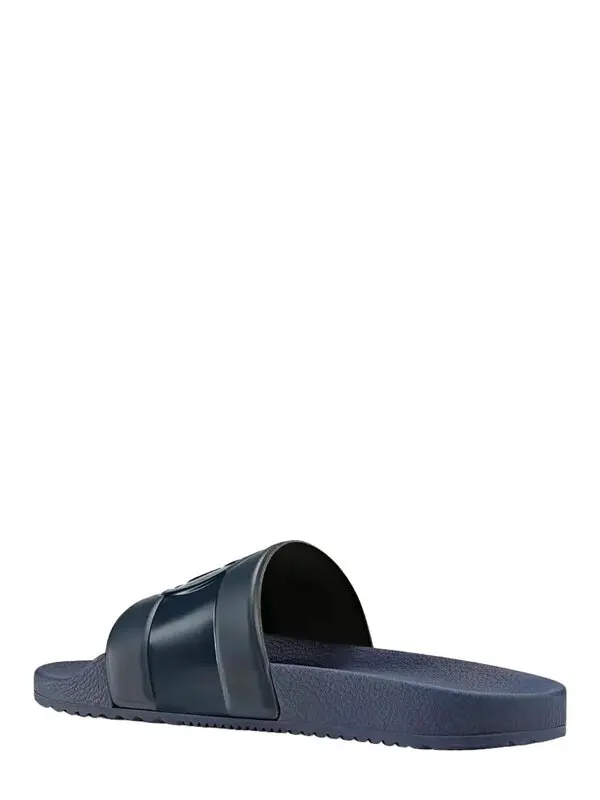 Bogner Belize Embossed Logo Slides - Blue