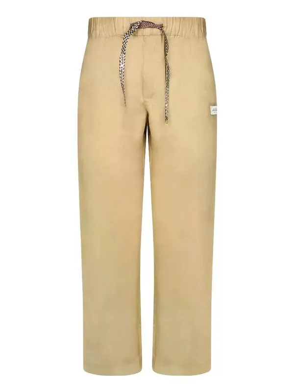 ATELIER VLISCO Calm Sand Straight-leg Trousers - Neutrals