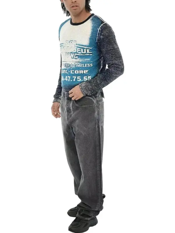 DIESEL® 2001 D-macro-s Loose-fit Jeans - Grey
