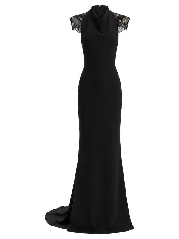 GEMY MAALOUF Beaded High-neck Gown - Black