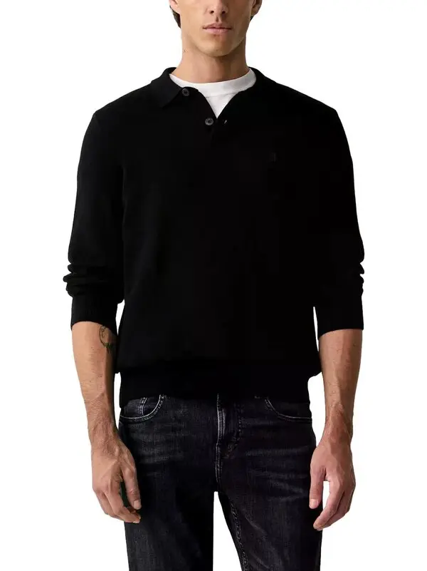 Marc O'polo Long-sleeved Polo-collar Sweater - Black