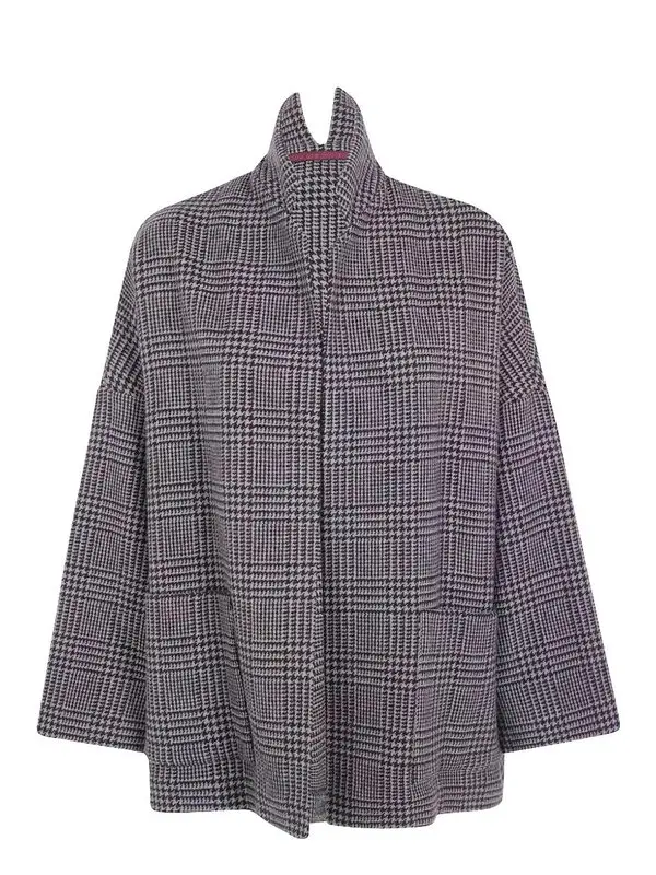 DANIELA GREGIS Prince Of Wales Check-pattern Oversized Jacket - Neutrals