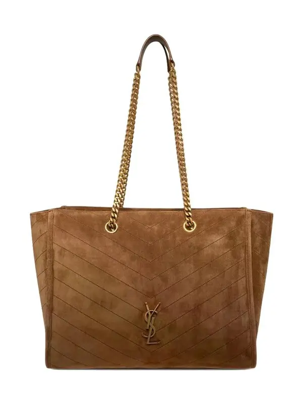 Saint Laurent Niki Suede Shopping Shoulder Bag - Brown