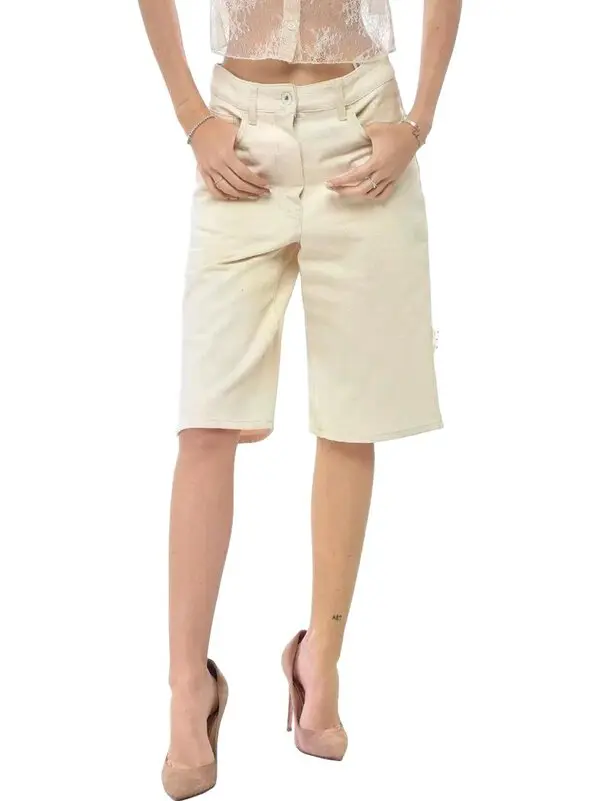 Off-White Five-pocket Belt-loop Shorts - Neutrals