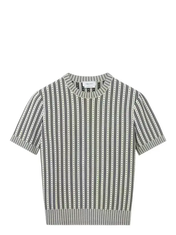 Alexander McQueen Striped Knit Top - Neutrals
