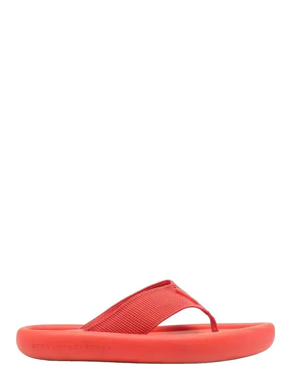 Stella McCartney Rubber Logo Detail Flip Flops - Red