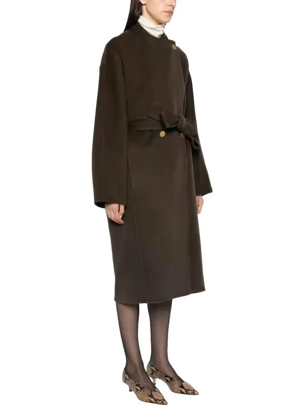 Alberta Ferretti Belted Coat - Brown