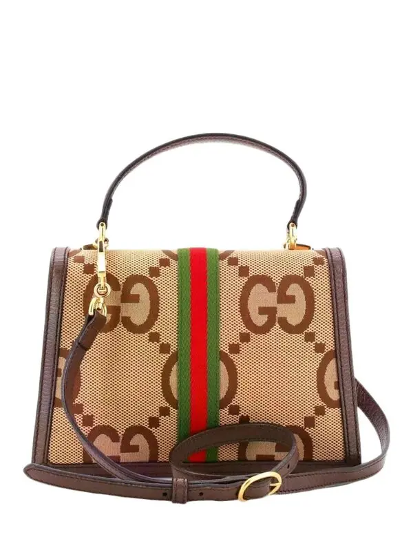 Gucci Ophidia Flap Top Handle Bag - Brown