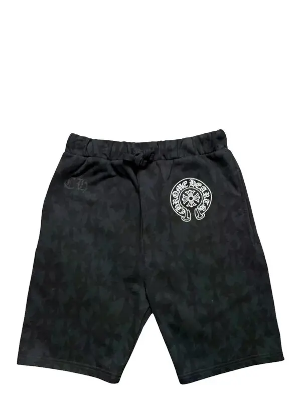 Chrome Hearts Cemetery Cross Pattern Shorts - Black