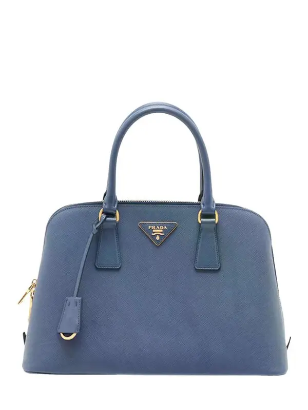 Prada Saffiano Lux Promenade Satchel - Blue