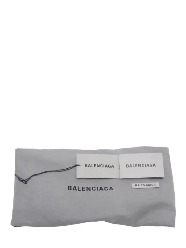Balenciaga Woven Faux Leather Bistro Basket Bag Satchel - Black