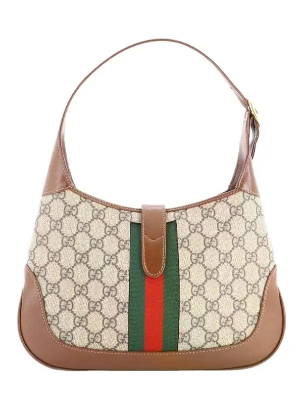 Gucci Jackie 1961 Gg Coated Canvas Small Hobo Bag - Brown