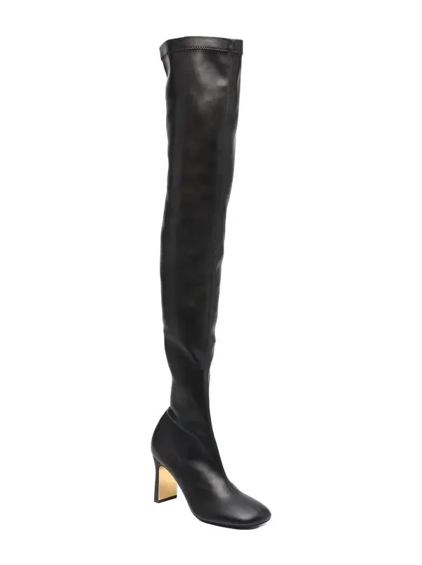 Stella McCartney Faux Leather Thigh High Boots - Black