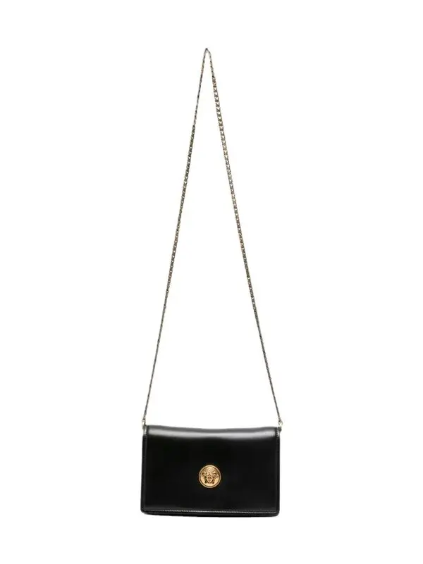 Versace Medusa Plaque Chain-link Shoulder Bag - Black