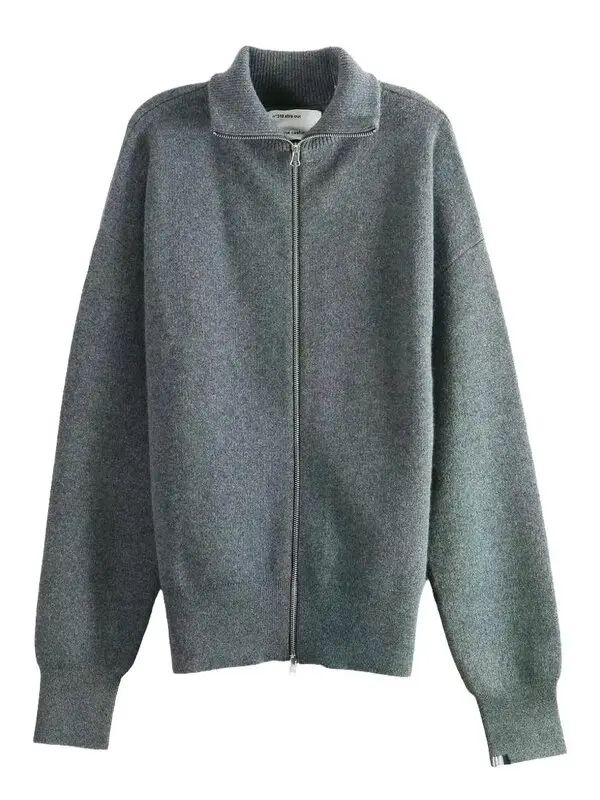 Extreme Cashmere Zip-up Long-sleeve Cardigan - Grey