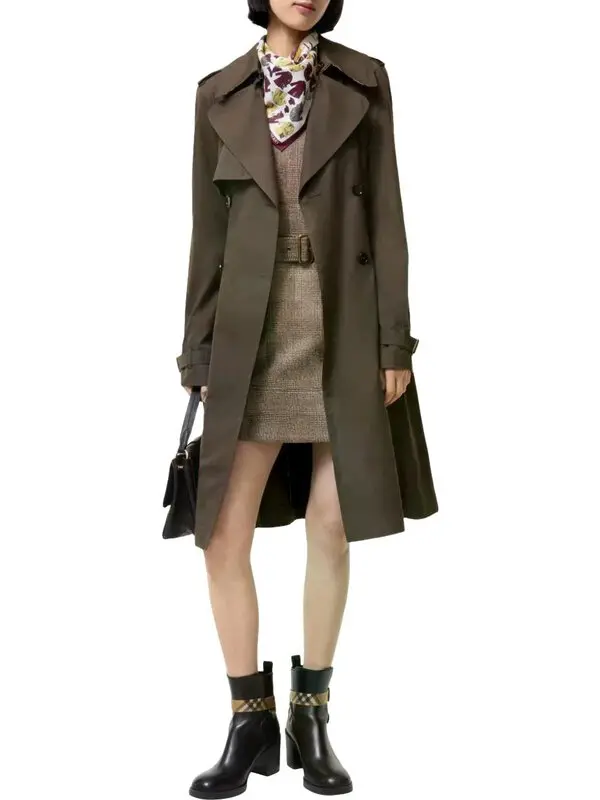 Burberry Long Gabardine Pembury Trench Coat - Brown