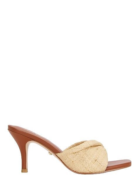 Raye Zohra Raffia Stiletto Sandals - Neutral