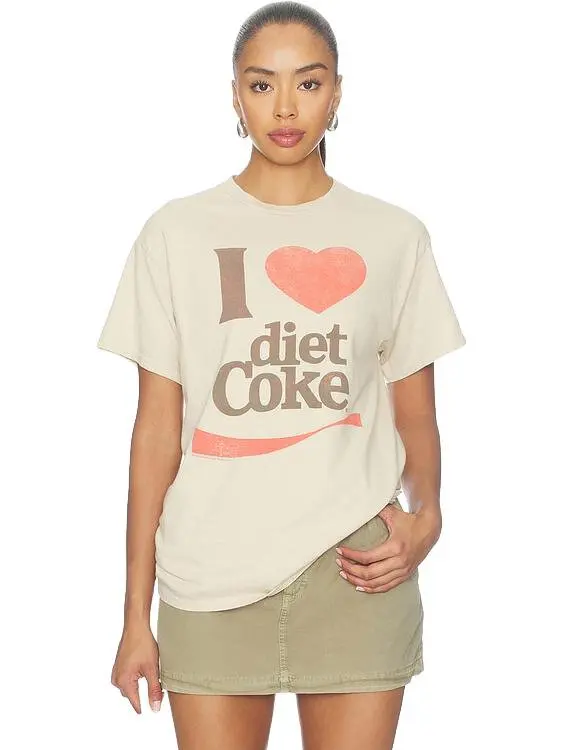 Junk Food I Heart Diet Coke T-shirt - Beige