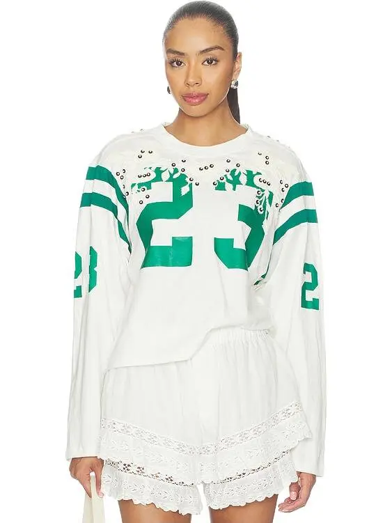 Sea Georgie Sportswear Long Sleeve Tee - Cream