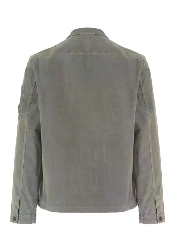 C.P. COMPANY Logo-detail Corduroy Shirt - Grey