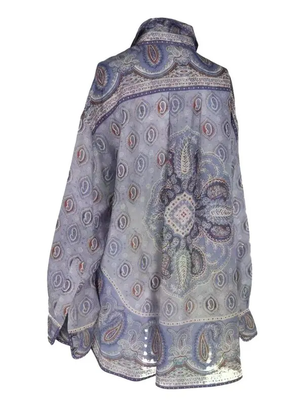 Zimmermann Vitali Paisley-print Shirt - Blue