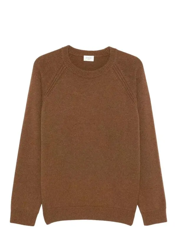 Saint Laurent Raglan Sleeve Knit - Brown