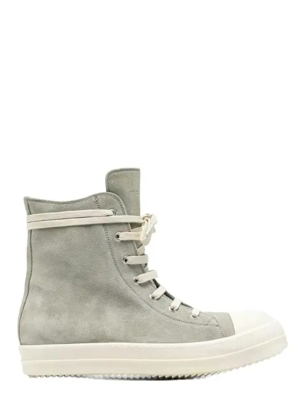 Rick Owens Lace-up Leather High-top Sneakers - Grey
