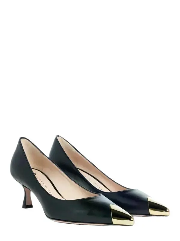 Roberto Festa Tortuga Cap-toe Heeled Pumps - Black