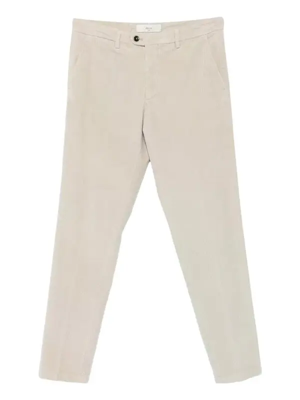 BRIGLIA 1949 Corduroy-effect Straight-leg Trousers - Neutrals