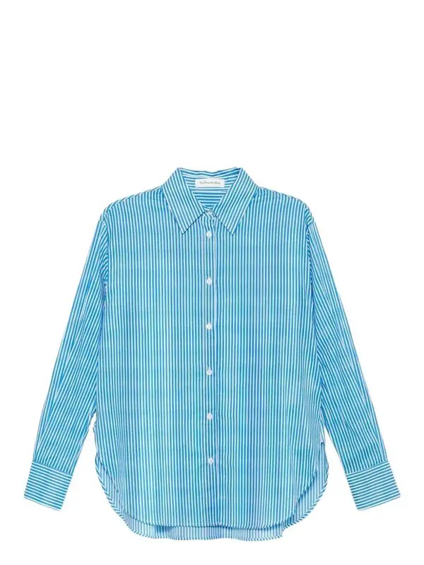 THE FRANKIE SHOP Peri Striped Button-up Shirt - Blue