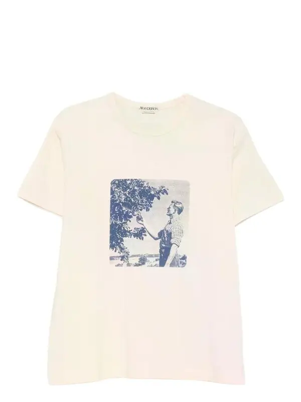 JW Anderson Graphic-print T-shirt - Neutrals