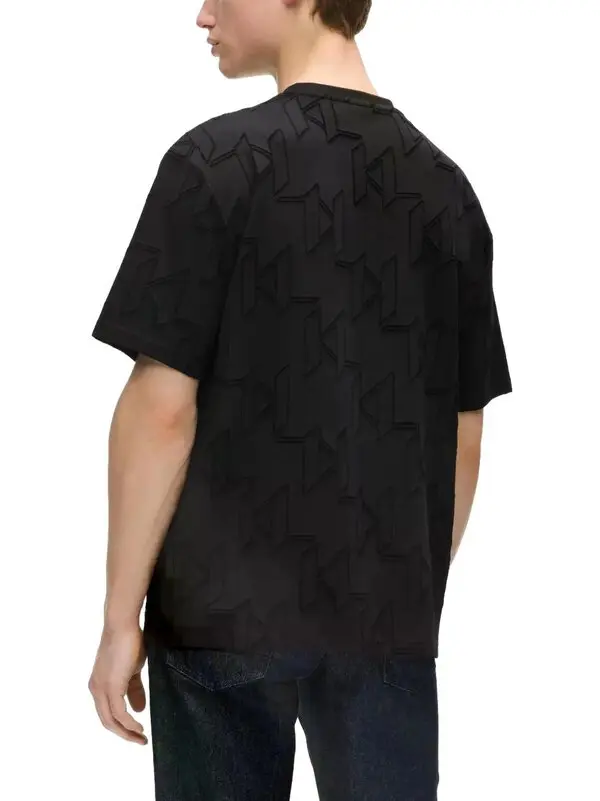 Karl Lagerfeld All-over Monogram T-shirt - Black