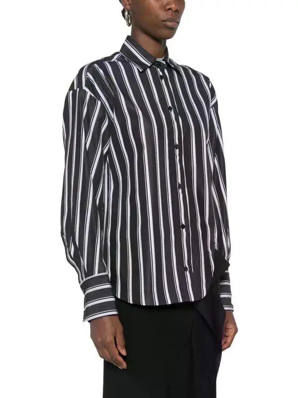 Attico Striped Long-sleeve Shirt - Blue